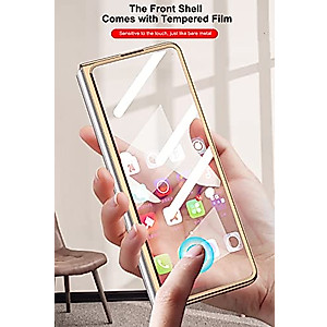 SHIEID Samsung Z Fold 3 Case with Screen Protector, Z Fold 3 Case Ligth Luxury Customization Tempered Glass Phone Case Protective Cover for Samsung Galaxy Z Fold 3 5G, Mechanic