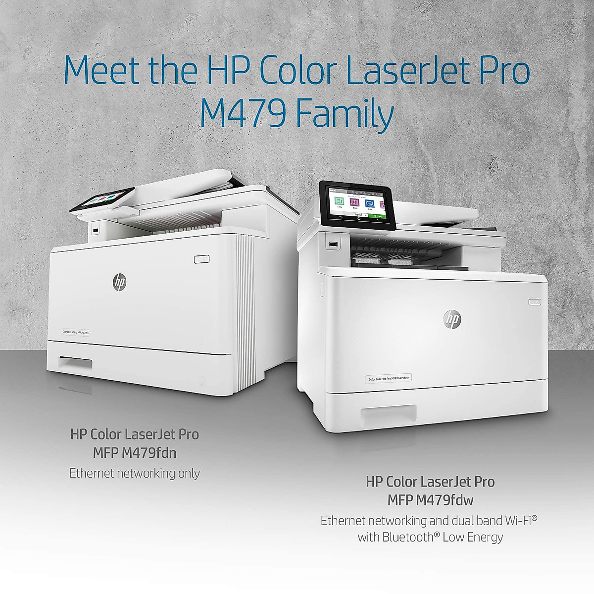HP Color Laserjet Pro M479fdn All-in-One Laser Printer, Print Scan Copy Fax, Automatic 2-Sided Printing, 600x1200 dpi, 250-sheet, 28 ppm, 512MB, Works with Alexa, Bundle with JAWFOAL Printer Cable