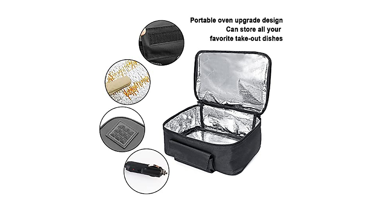 Portable Food Warmer, Portable Oven for Car Lunch Box 12V Heated Lunch ...