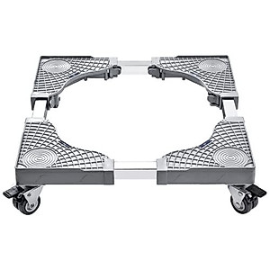 Riyan 660lb Adjustable Washing Machine Dryer Fridge Base Stand, 4 Swivel Caster Wheels
