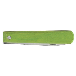Nogent Le Pocket Folding Paring Kitchen Knife, Made in France, Straight Edge, Hardwood Handle, Lime Green, 3.15-Inch Carbon Steel Blade