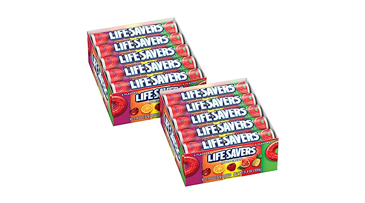 LIFE SAVERS 5 Flavors Hard Candy Rolls - 20 Pack