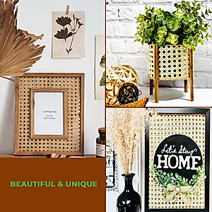 16" Width Rattan Cane Webbing Roll 12 Feet Length Hexagon Weave Pre-Woven Cane Mesh Net Open Weave Wicker Rattan Sheet Furniture, Chair, Cabinet, Ceiling (12 FEET)