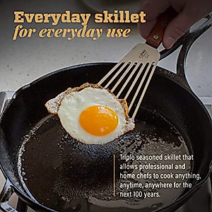 Lodge Blacklock 10.25" Triple Seasoned Cast Iron Skillet - Preseasoned Cast Iron Skillet Pan - Easy Cleanup - Lightweight Design - Cast Iron Cookware - Premium Cast Iron Skillets