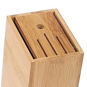 Bamboo Knife Rack Multifunctional Holes Knife Rack Storage Rack Tool Kitchen Knife Holder Knife Block