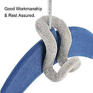 Mlici Cascading Mini Hooks for Hangers, Grey Clothes Hanger Connector Hooks, 60 Pcs Heavy Duty Space Saving Clothes Hanger Connector Hooks for Closet