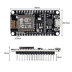 Alinan 4pcs ESP8266 NodeMCU CP2102 ESP-12E Internet WiFi Development Board Open Source Serial Wireless Module for Arduino IDE/Micropython (ESP-12E)