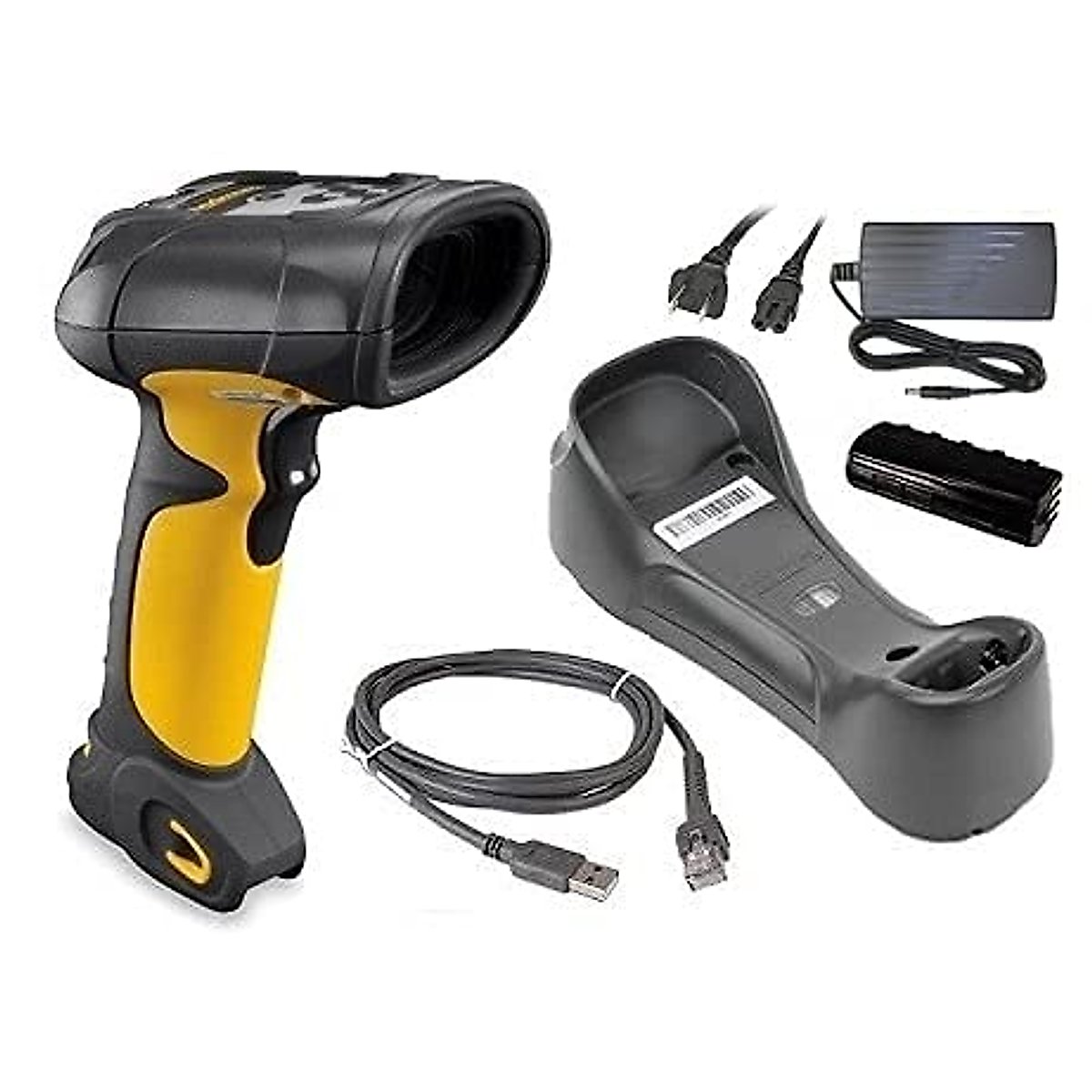 Zebra Symbol LS3578-ER, Wireless Bluetooth, Rugged, Extended Range Laser Barcode Scanner, USB Kit, Includes Cradle, Powered USB Cable, Power Supply, Line Cord, LS3578-ERBU0100UR (Renewed)