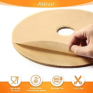 AIEVE Dehydrator Parchment Paper Compatible with Nesco Dehydrator, Non-stick Round Food Dehydrator Sheets Fruit Dehydrator Mats Compatible with Nesco Food and Jerky Dehydrator NESCO Snackmaster