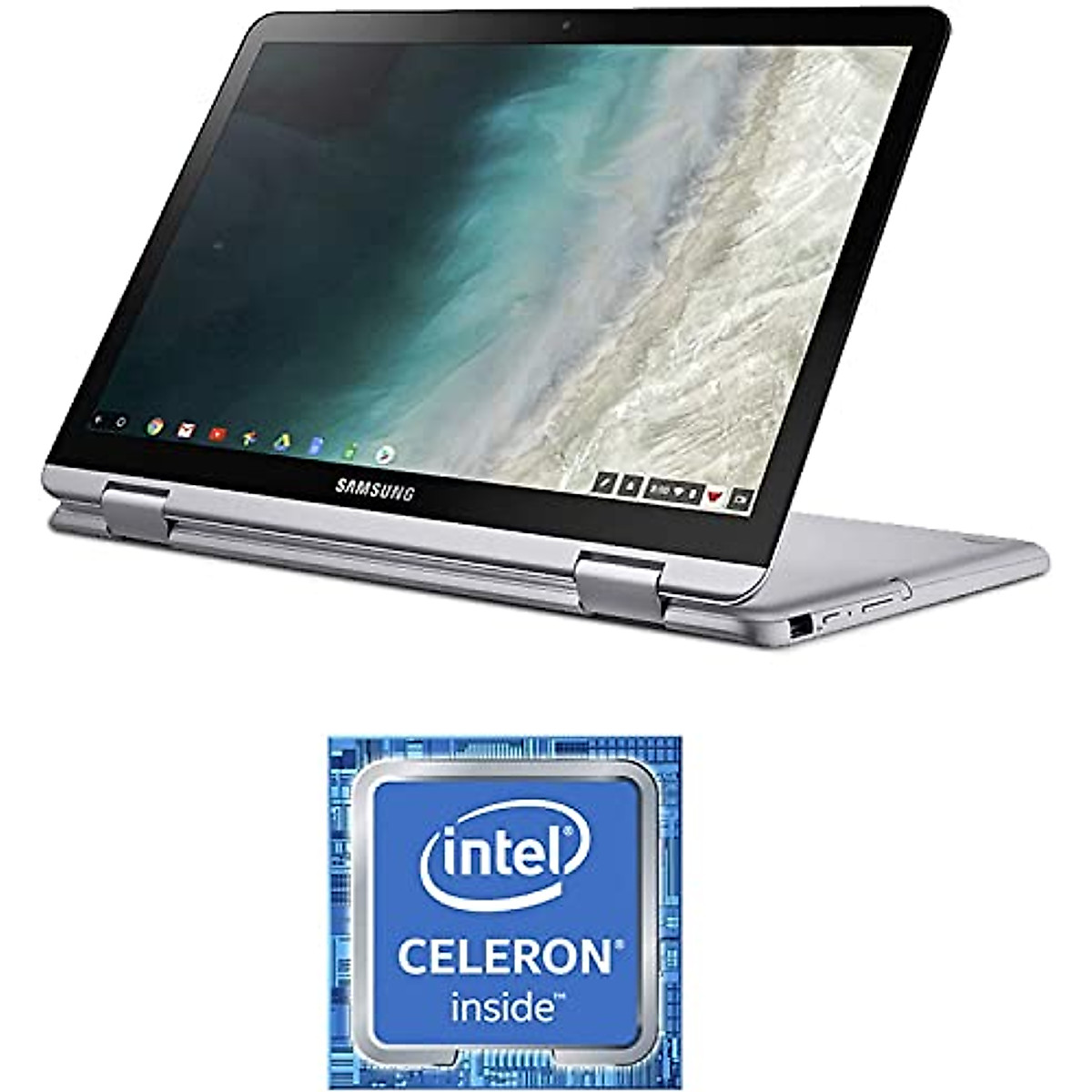 SAMSUNG Premium 2-in-1 Chromebook Plus V2 Laptop Computer, 12.2" FHD Touchscreen, Intel Celeron 3965Y, 4GB RAM, 64GB eMMC, Webcam, USB Type-C, Wi-Fi, Bluetooth, Chrome OS, Silver+JVQ Stylus Pen