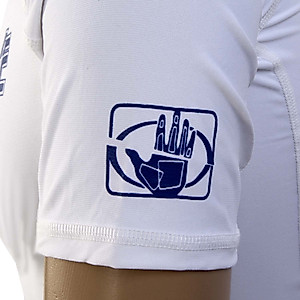 Body Glove - Junior’s Basic Fitted Short Sleeve Rash Guard, White, 10