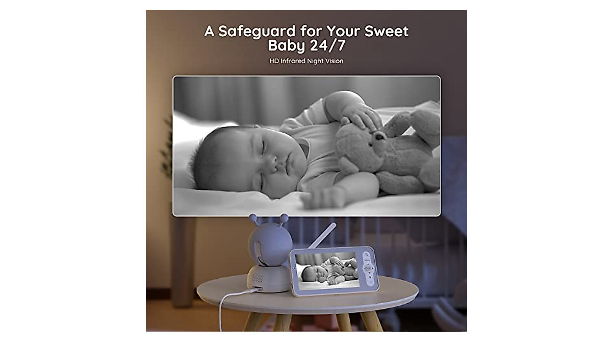 BOIFUN 5" Baby Monitor - 1080p Smart Monitoring