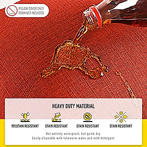 SUNROX FadeShield Outdoor Pillow Covers 12x20 Inch, Pack of 2, Water-, Stain-, UV Fade Resistant Decorative Throw Lumbar Pillow Covers for Patio Furniture Garden Balcony Couch