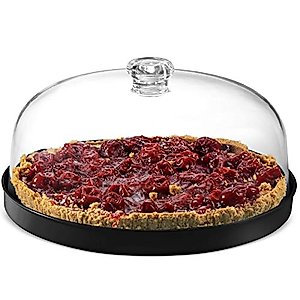 Godinger Cake Stand, Cake Plate Server with Dome, Metal Serving Tray and Shaterproof Acrylic Lid