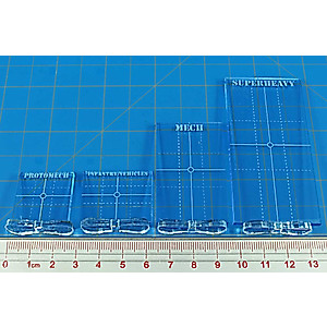 LITKO Practical Line of Sight Marker Set Compatible with Battletech, Transparent Light Blue (4)