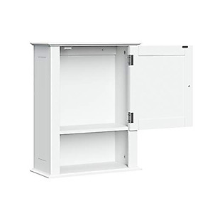 RiverRidge, White Ashland Single Door Wall Mount Cabinet with Shelves