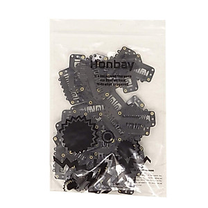 Honbay 50PCS 6-Teeth U-Shape Snap Clips for Hair Extensions - 3.3cm/1.3inch (Black)