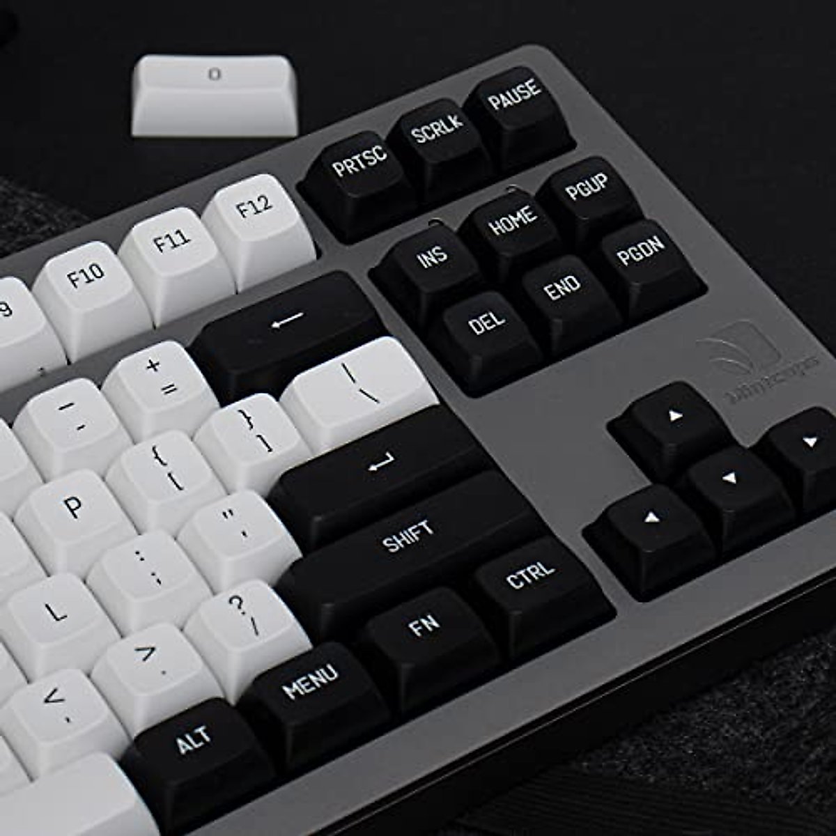 Black and White Keycaps Set 150 Keys MSA Profile Doubleshot Custom Keycaps for Cherry MX Gateron Kailh Box Switches Mechanical Gaming Keyboard