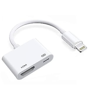 Wahbite Lightning to HDMI Digital AV Adapter, 1080P Video AV Audio Converter Cable, HDMI Sync Screen Connector Compatible with iPhone 13 12 11 XR XS Max X 8 7 6 Plus to HD TV Projector Monitor