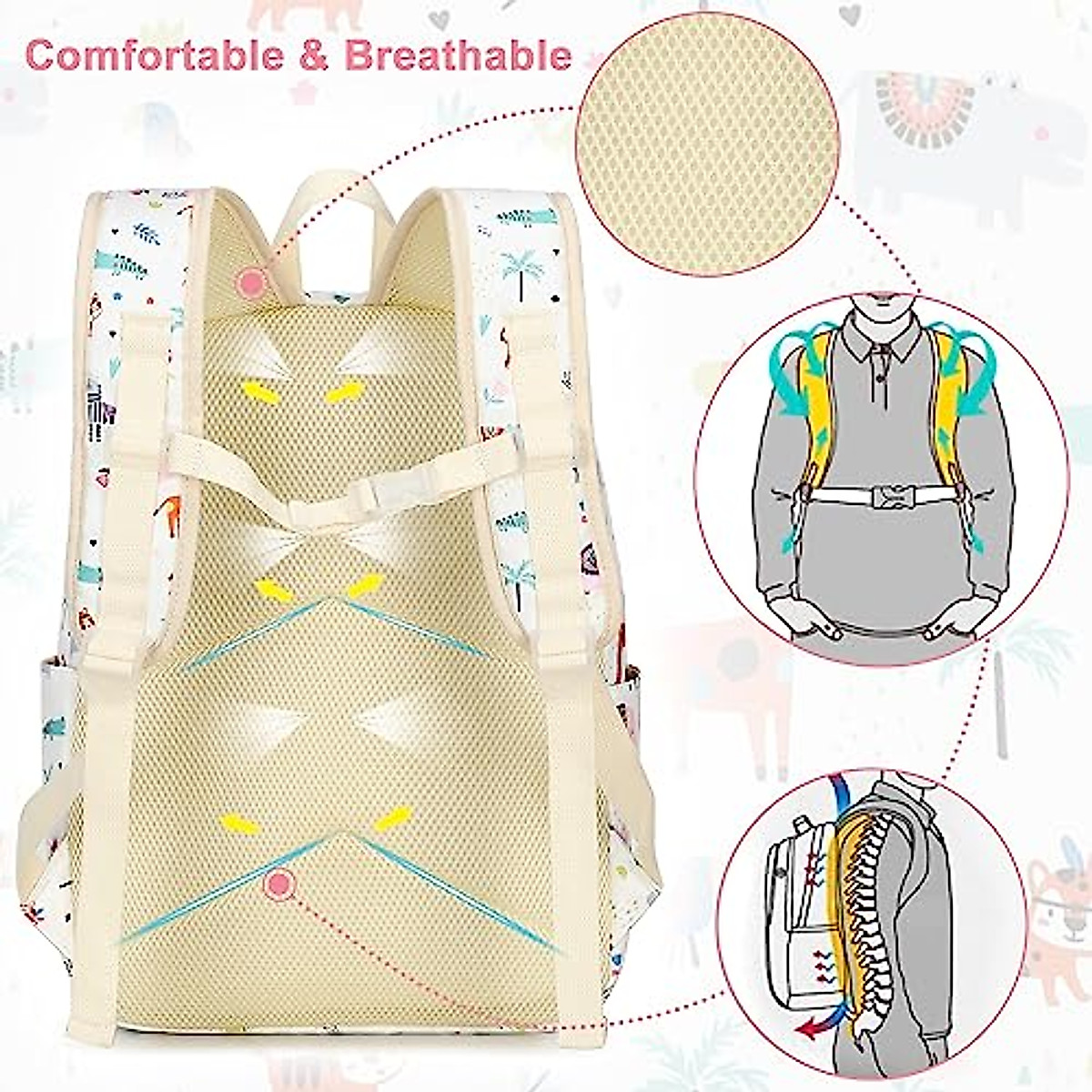 CAMTOP Kids Backpack Preschool Kindergarten Bookbag Toddler School Bag for Boys and Girls