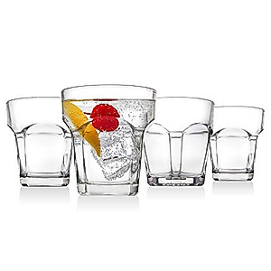 Godinger Old Fashioned Glasses, Beverage Cups, Italian Made - 9oz, Set of 4
