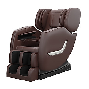 SMAGREHO 2024 New Massage Chair, Zero Gravity and Full Body Airbags Massage, 6 Auto Modes, 8 Fixed-Point Massage Rollers and Waist Heating (Brown)