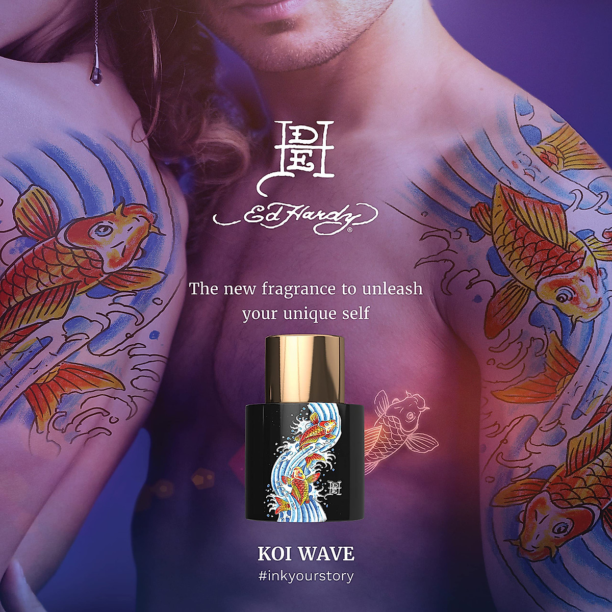 Fragrance Mist by Ed Hardy, Body Spray for Men & Women, Koi Wave, 8 Fl. Oz