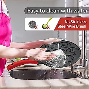 DAYOOH Mini Waffle Maker for Kids Pancake Griddle Animal Crepe Pancake Maker Pan for Kids Omelet Flapjack Nonstick Griddle Pancakes - 5.5inches Handle