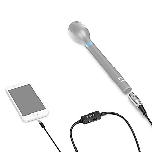 Boya by-BCA7 XLR to Lightning Microphone Cable with Integrated pre-Amplifier to Connect XLR Dynamic Microphones to Apple iPhone and iPad
