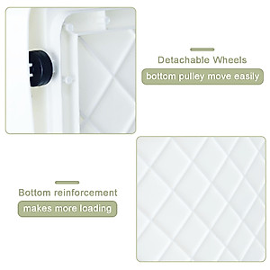 Stackable Storage Bins, 48.7 QT Closet Organizers and Storage, Collapsible Clear Storage Bins with Lids and Wheels for Bedroom Toy Storage Bins Pantry Storage Organizer Bins