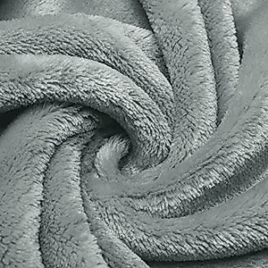 Premium Soft Throw Blankets, Fuzzy Bed Throw Blanket Sherpa Cozy and Warm, Fur Throw Blanket for Women& Man (50x60, Silver Grey Blanket)