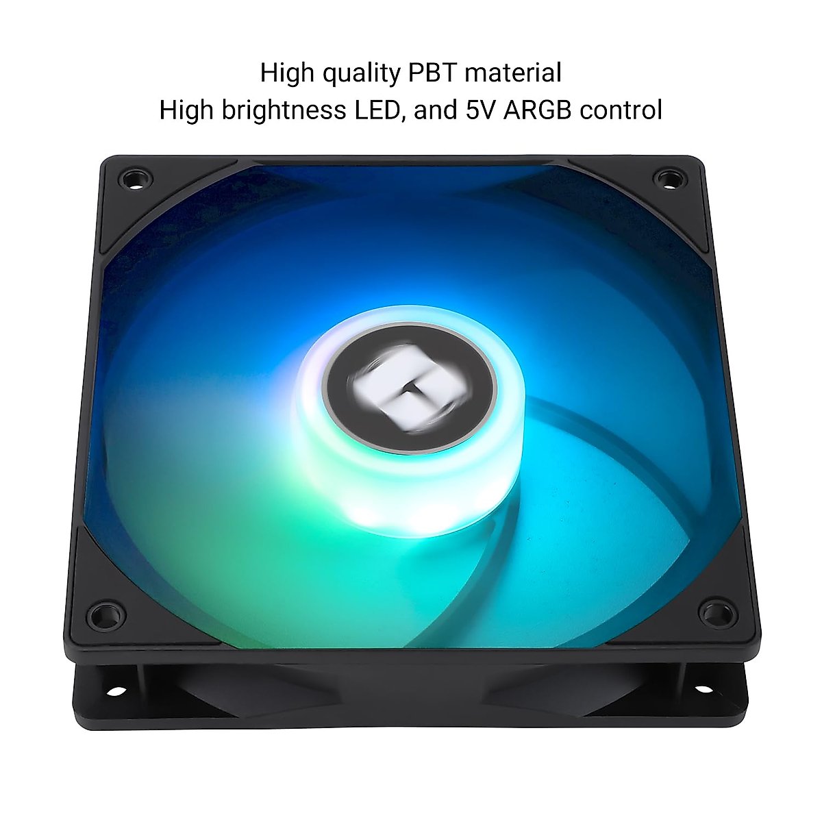 Thermalright TL-C12RB-S V2 CPU Fan Case Cooler PWM Fan, 4pin PWM Connector Computer Fan with ARGB Aperture, 1500RPM Speed PC Cooling Reverse Fan(120mm,Black)