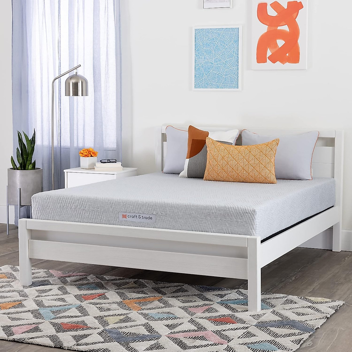 Craft & Trade 8-Inch Risewell Memory Foam Mattress, Bed-in-a-Box, CopperGel Cooling, CertiPUR-US Certified, Twin XL, 100 Night Trial