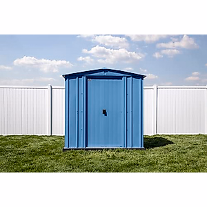 Arrow Classic Steel Storage Shed, 6x7, Blue Grey