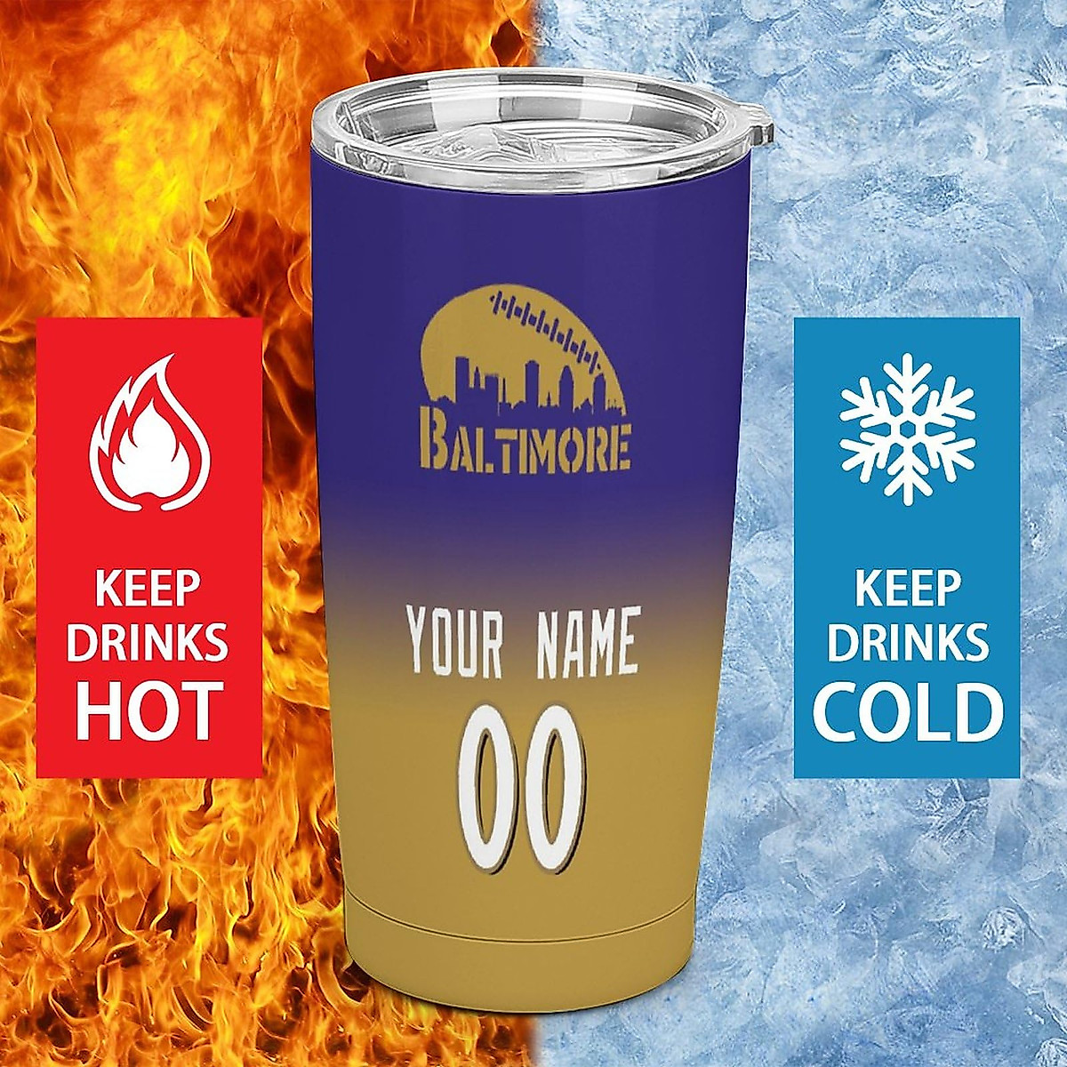 Custom Car Tumbler,Tumblers Stainless Steel 20.8oz,Personalized Football Cup,Sports Travel Coffee Mug,Customized Presents Gifts for Mother's Day Friends Fan Players Coach Lovers,Custom Number and Name