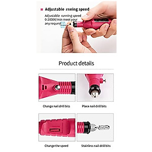 Major Dijit Portable USB Electric Nail Drill Set Polish Pen File Kit,36W Nail Lamp Gel Manicure Dryer Lamp,Acrylic Nail 3D Art Drill Dryer Manicure Supplies, Nail Files Tool Polish Decorating