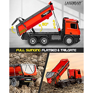 LAEGENDARY 1:14 Scale Large RC Excavator for Boys and Adults – Compatible with Excavators RC Construction Vehicles - 10 Channel Full Functional - Metal and Plastic Parts – 2 Batteries, 2 Chargers