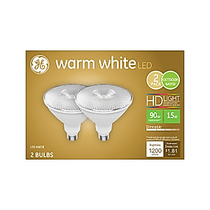 GE Lighting 45249 Relax HD LED (90-Watt Replacement) 1200-Lumen PAR38 Bulb, Soft White, 2-Pack, 2 Piece