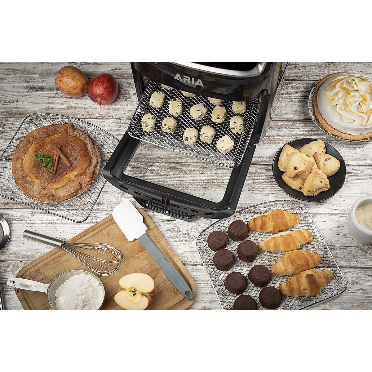 Aria Air Fryers AAO-890 10Qt Air Fryer Oven, Premium Black