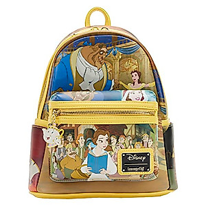 Loungefly Disney Beauty and the Beast Belle Princess Scene Womens Double Strap Shoulder Bag Purse