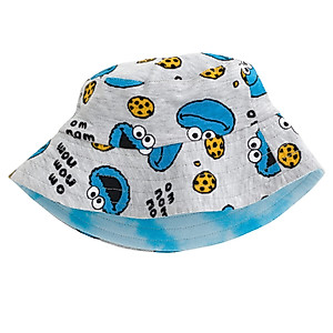 Sesame Street Cookie Monster Infant Baby Boys Romper and Hat Tie Dye Blue/Gray 6-9 Months