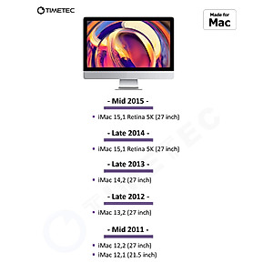 Timetec 32GB KIT(4x8GB) Compatible for Apple DDR3L 1600MHz PC3L-12800 CL11 for iMac (Mid 2011, Late 2012, Late 2013, Late 2014 Retina 5K, Mid 2015 Retina 5K) SODIMM Memory Module MAC RAM Upgrade