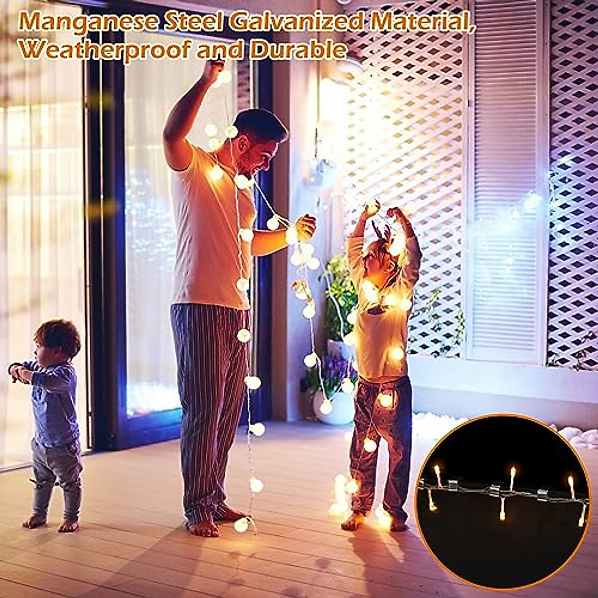 Emsiok 150PCS Metal Christmas Light Gutter Hooks, Galvanized Manganese Steel, Ideal for Outdoor String Lights