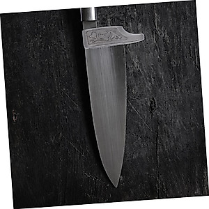 ORFOFE 2pcs Handle finger guard bolsters for knives kitchen knives finger guard guard protector making tools metal knives handle non-slip Stainless steel