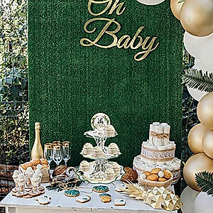 Oh Baby Sage Green Baby Shower Cupcake Stand for Boy and Girl Baby Shower Welcome Baby Gender Reveal Birthday Party Supplies Decorations