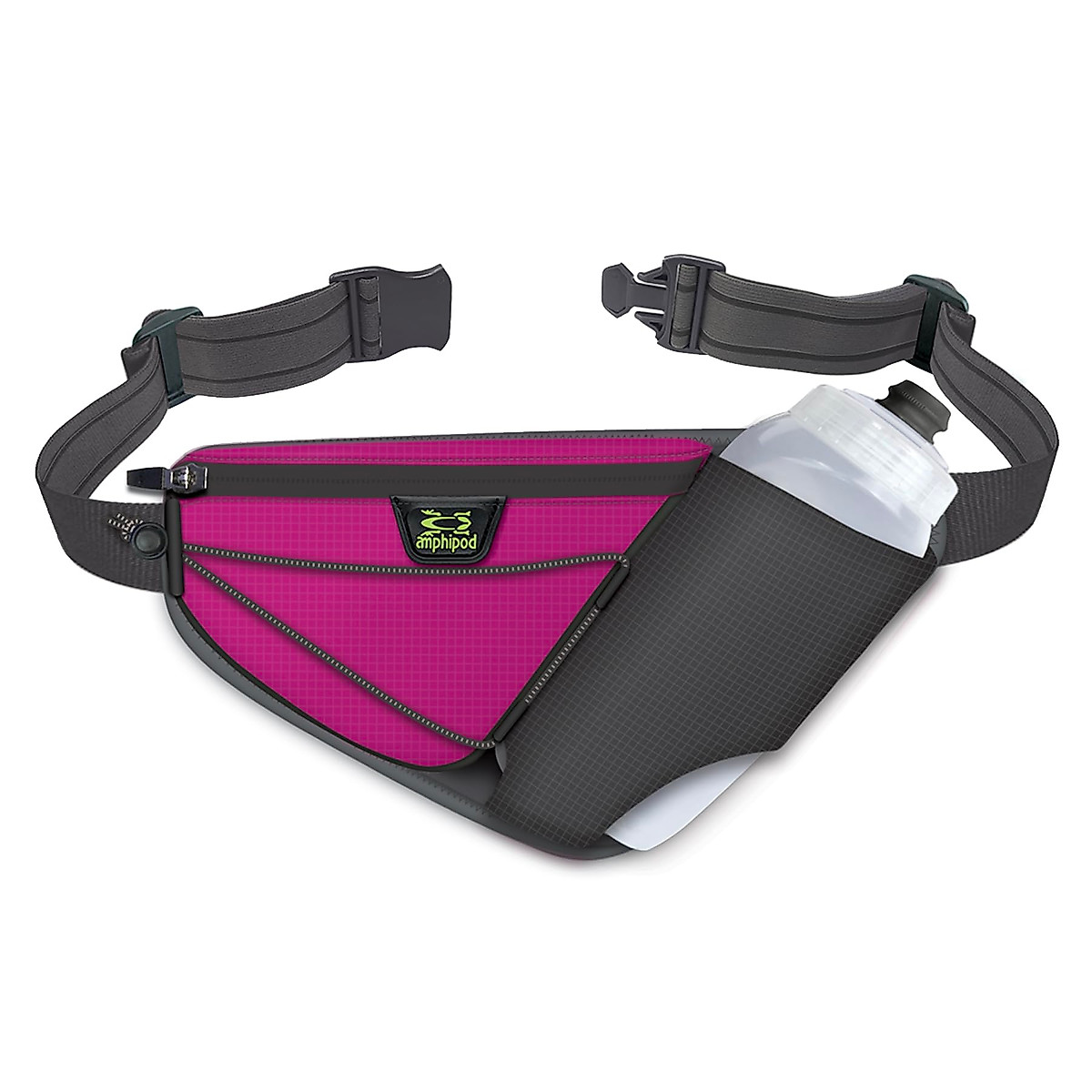 Amphipod Profile-Lite 20 Bottle Pack, Runners Waist & Hydration Belt, 5K/10K, Endurance & Ultra Running, Men & Women (20 oz.) - Sangria - 20 oz