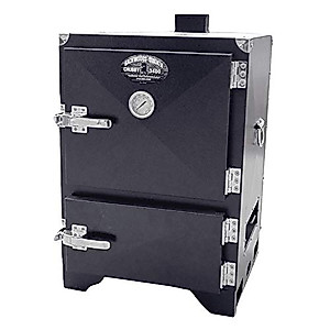 Backwoods Chubby 3400 22.5 x 20 x 31.5 Inch Portable Outdoor Cooking Charcoal BBQ Meat Water Smoker, Black