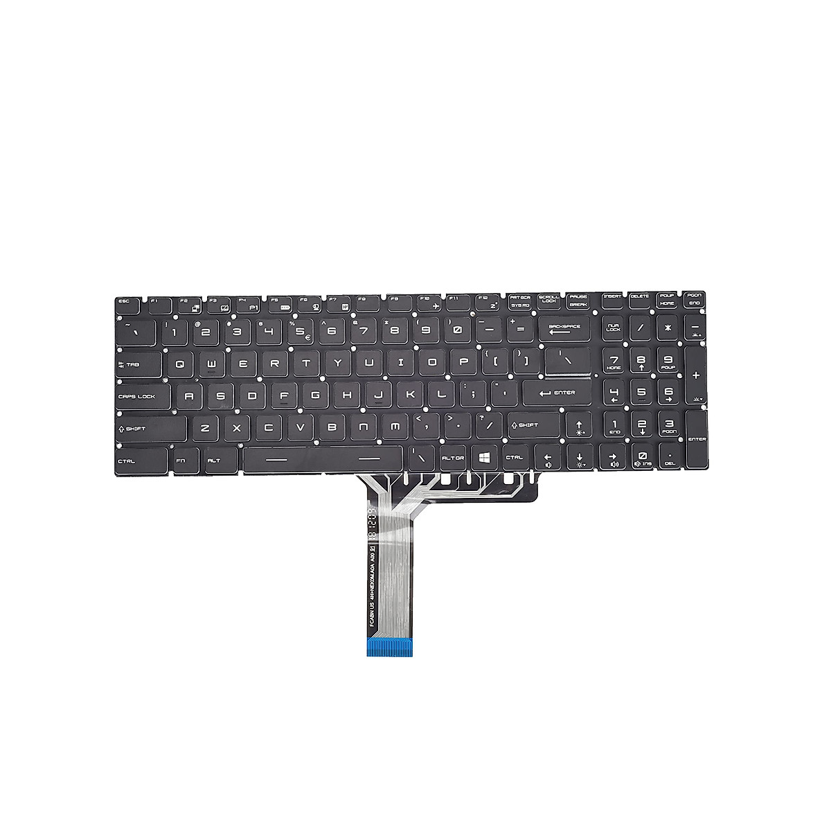 Replacement Keyboard for MSI GE75 Raider, GS75 Stealth, GL75 GL65 GP65 GP75 Leopard Series Game Laptop with Per-Key RGB Backlit Keyboard US Layout