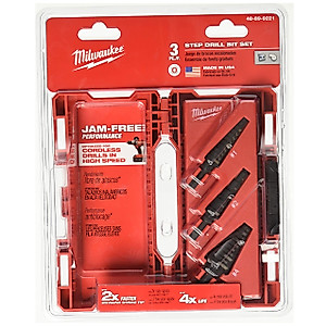 Milwaukee GIDDS2-2475514 Step Bit 3-Piece Set (#1, 2, 4)
