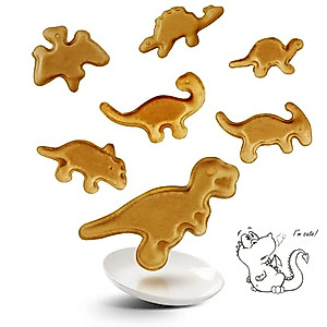 Mini Waffle Maker Dinosaur Waffle Iron for Kids 7 Unique Dino Waffle in Minutes, Electric Nonstick Waffle Pancakes Maker with Removable Plates Breakfast Maker Machine, Fun Gift for Kids Family